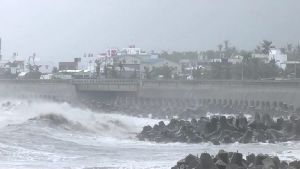 Millions off work as Typhoon Koinu brushes past Taiwan with lashing ...